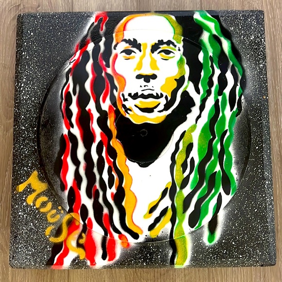 Wall Decor | Bob Marley Painting On Vinyl Record Painting From Artist ...